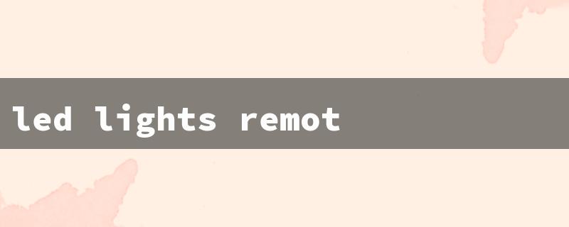 led lights remote control how to use（LED Lights Controller How to Use ...
