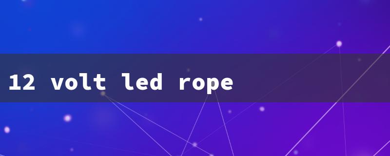 Illuminate Your Space with Vibrant 12 Volt LED Rope Lights – Color ...
