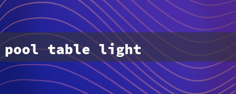 pool table lights led（LED Snooker Table Lights） | LED light website