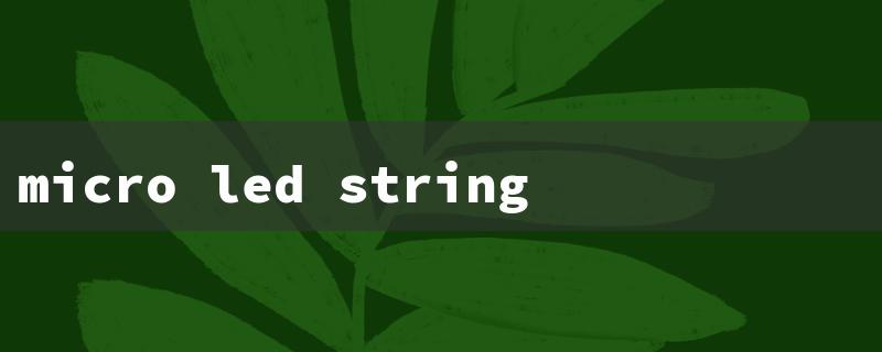 micro led string lights（Micro LED Solar String） | LED light website