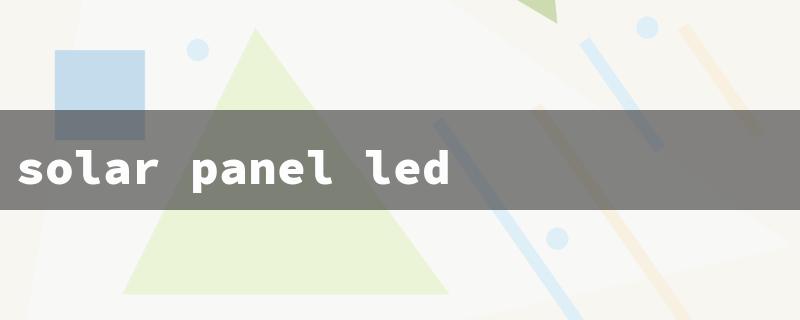 solar panel led lighting system（Solar LED Lights Bulk） | LED light website